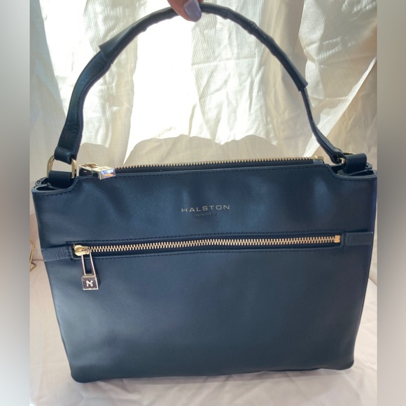 Halston Heritage | Bags | Halston Heritage Black Leather Bag Purse ...